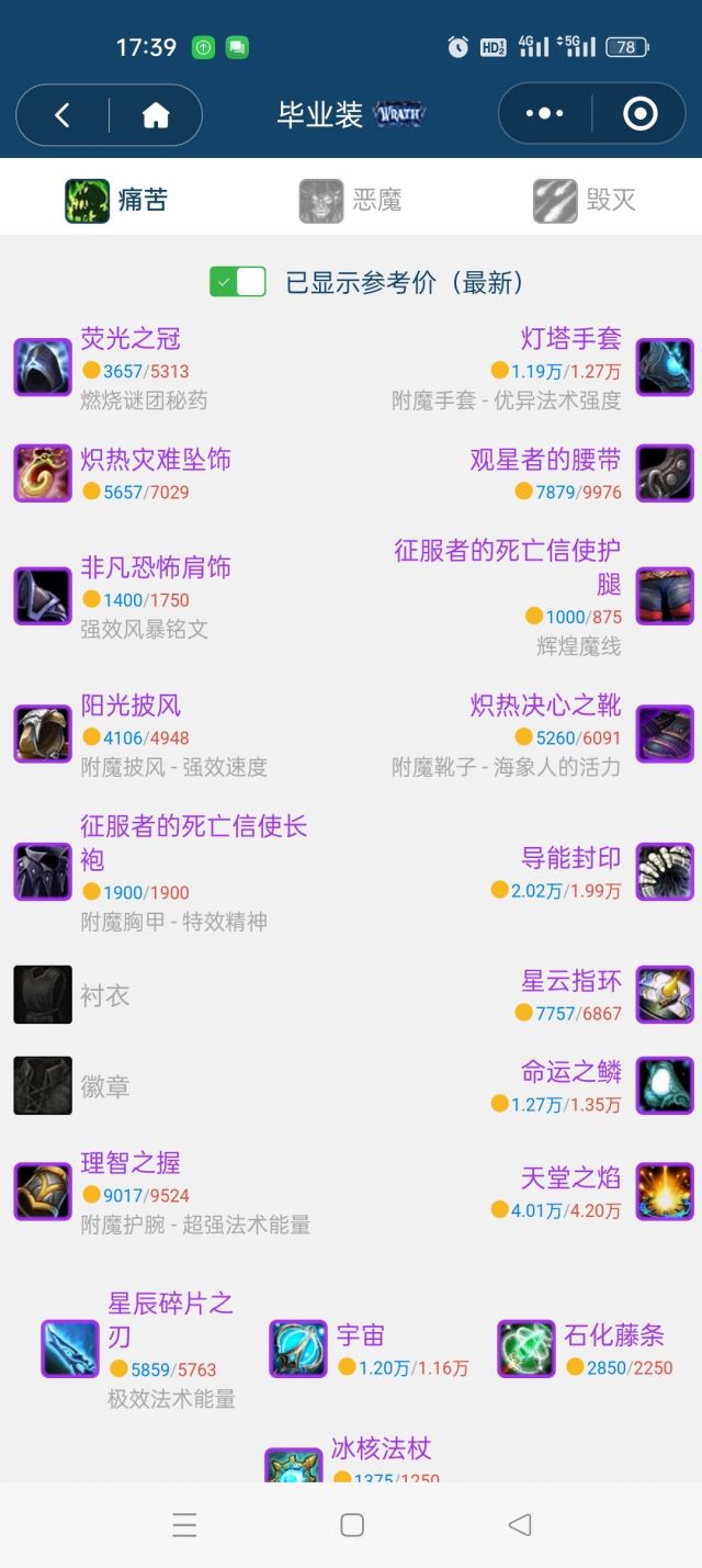 关于普通toc已调二十五件252装备和五件258装备的整理 NGA玩家社区