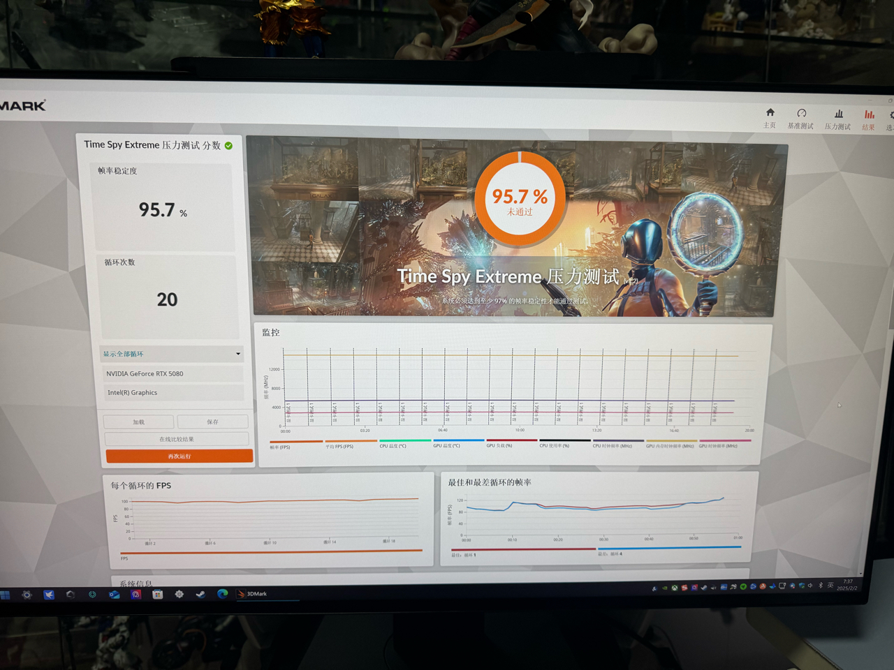 大佬们帮忙看下，这个卡测试下来啥问题呢，5080白魔龙 178