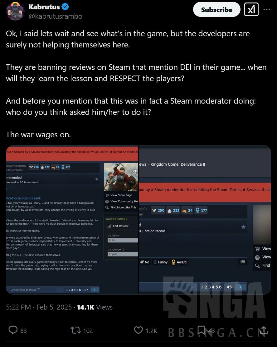 现在steam上游戏厂商可以删差评了？ 178