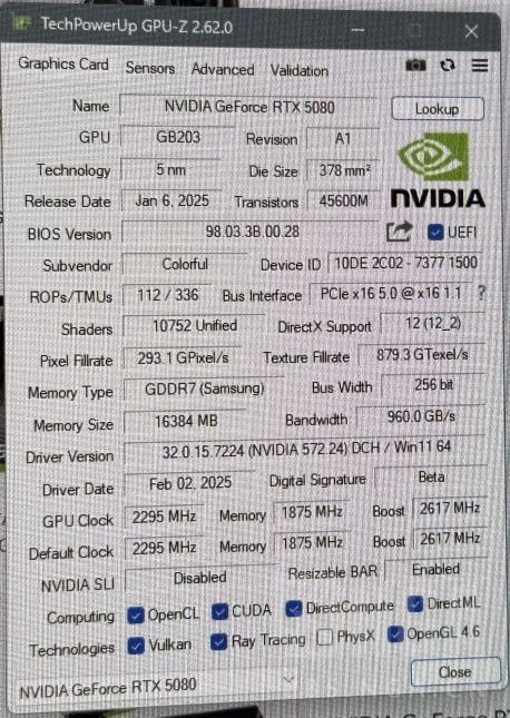 5080 GPU-Z显示不支持physx 以及BUS占用率问题 NGA玩家社区