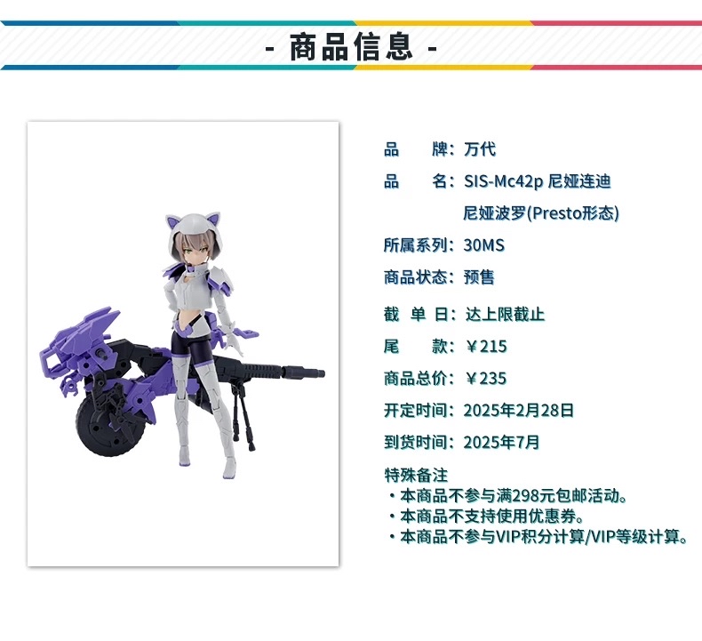 [新闻资讯] PB限定 30MS SIS-Mc42p 尼娅连迪·尼娅波罗(疾速形态) NGA玩家社区