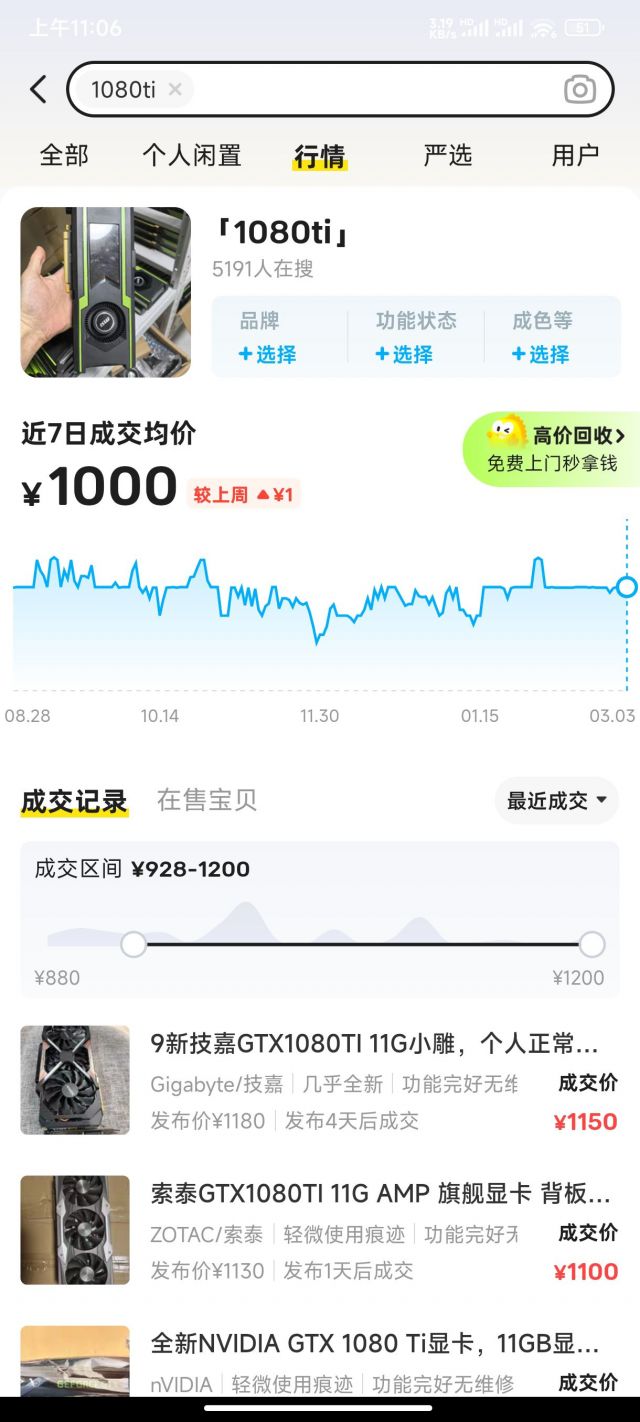 1080TI火神箱说全本地贩子1K收合理么 NGA玩家社区