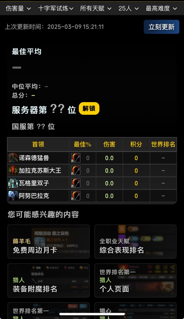 不懂就问，为什么自己查不到WCL分了？ NGA玩家社区