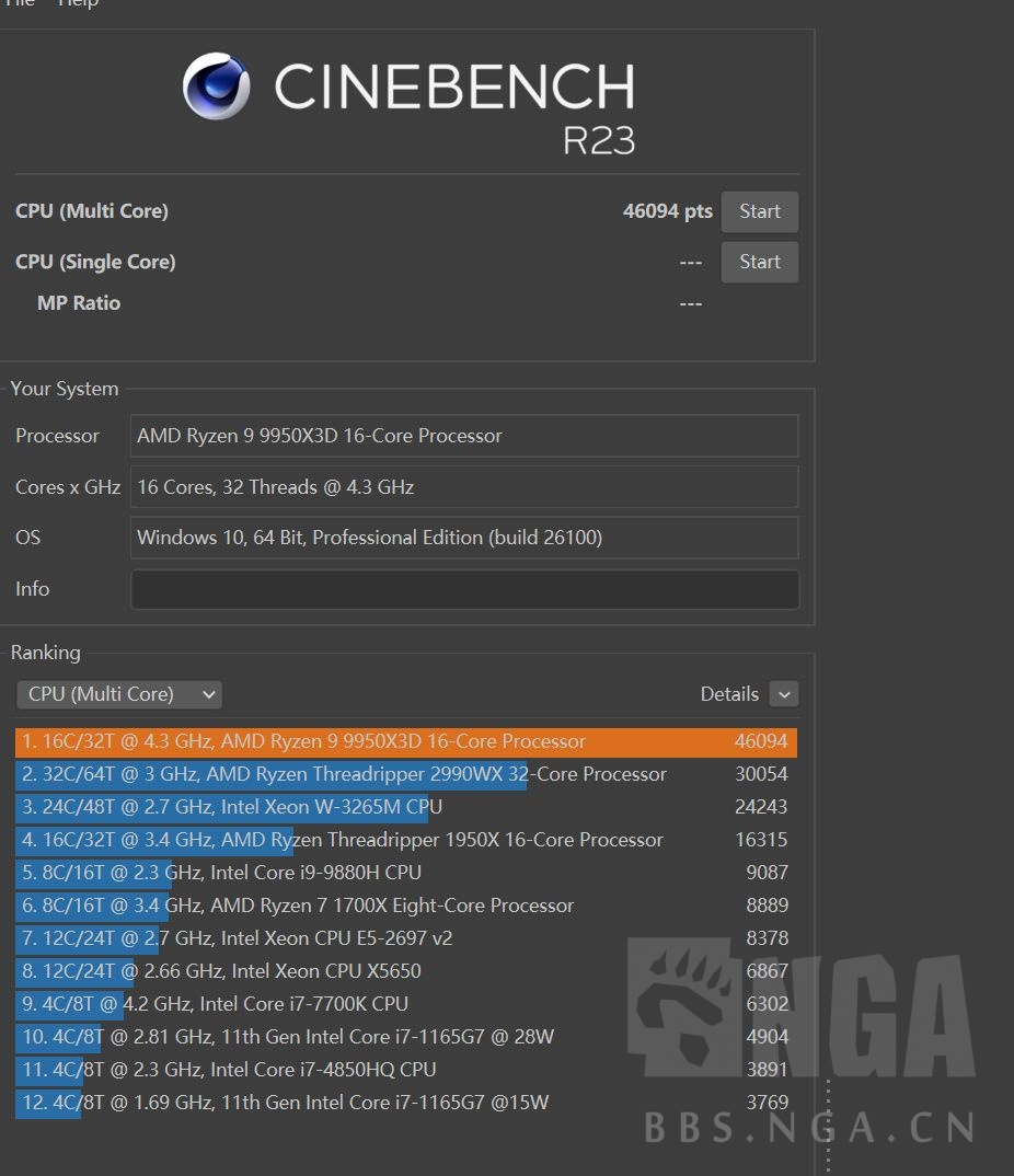 [硬件产品讨论] 9950X3D pbo设置分享 NGA玩家社区