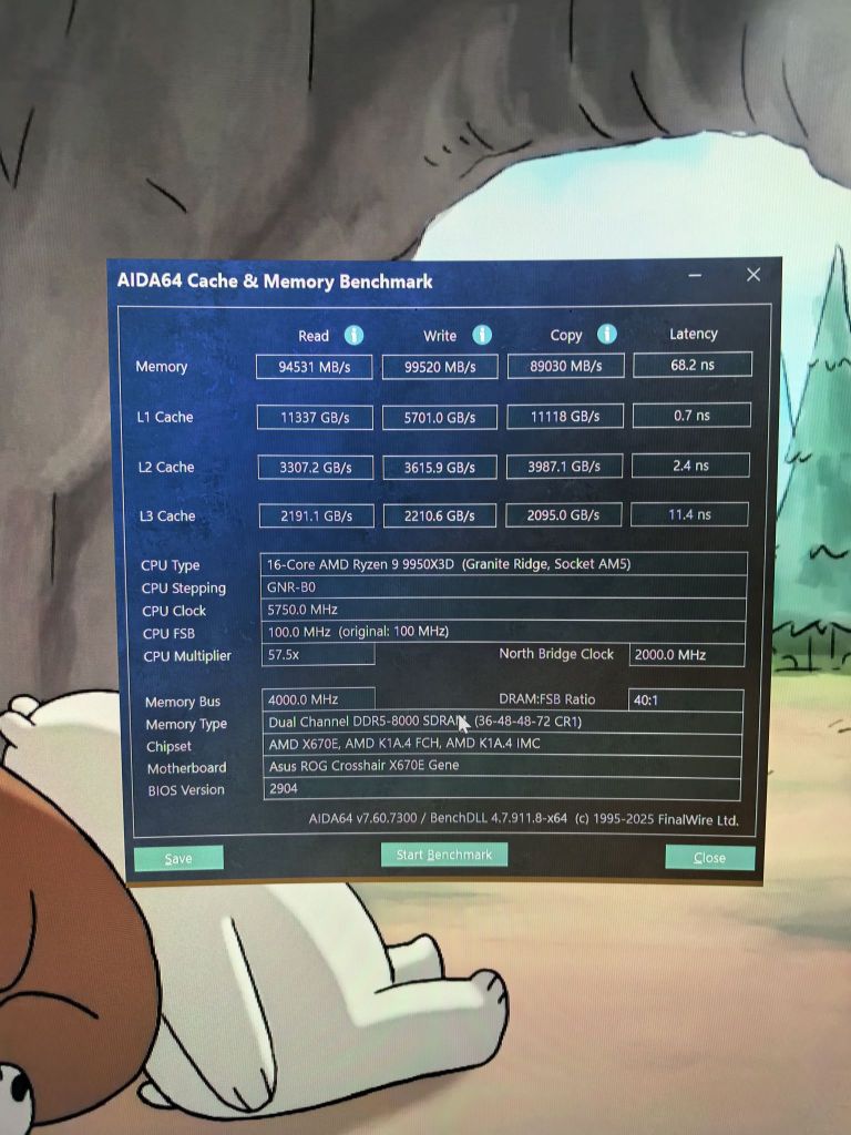 算是把9950X3D在B650E超级雕上8000C36的保底时序折腾完了 NGA玩家社区