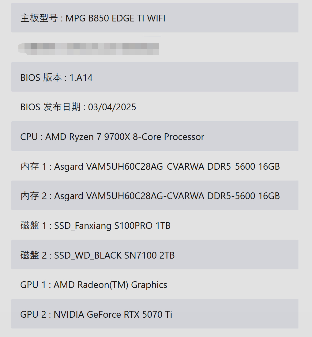 9700x+5070Ti作业帖 NGA玩家社区