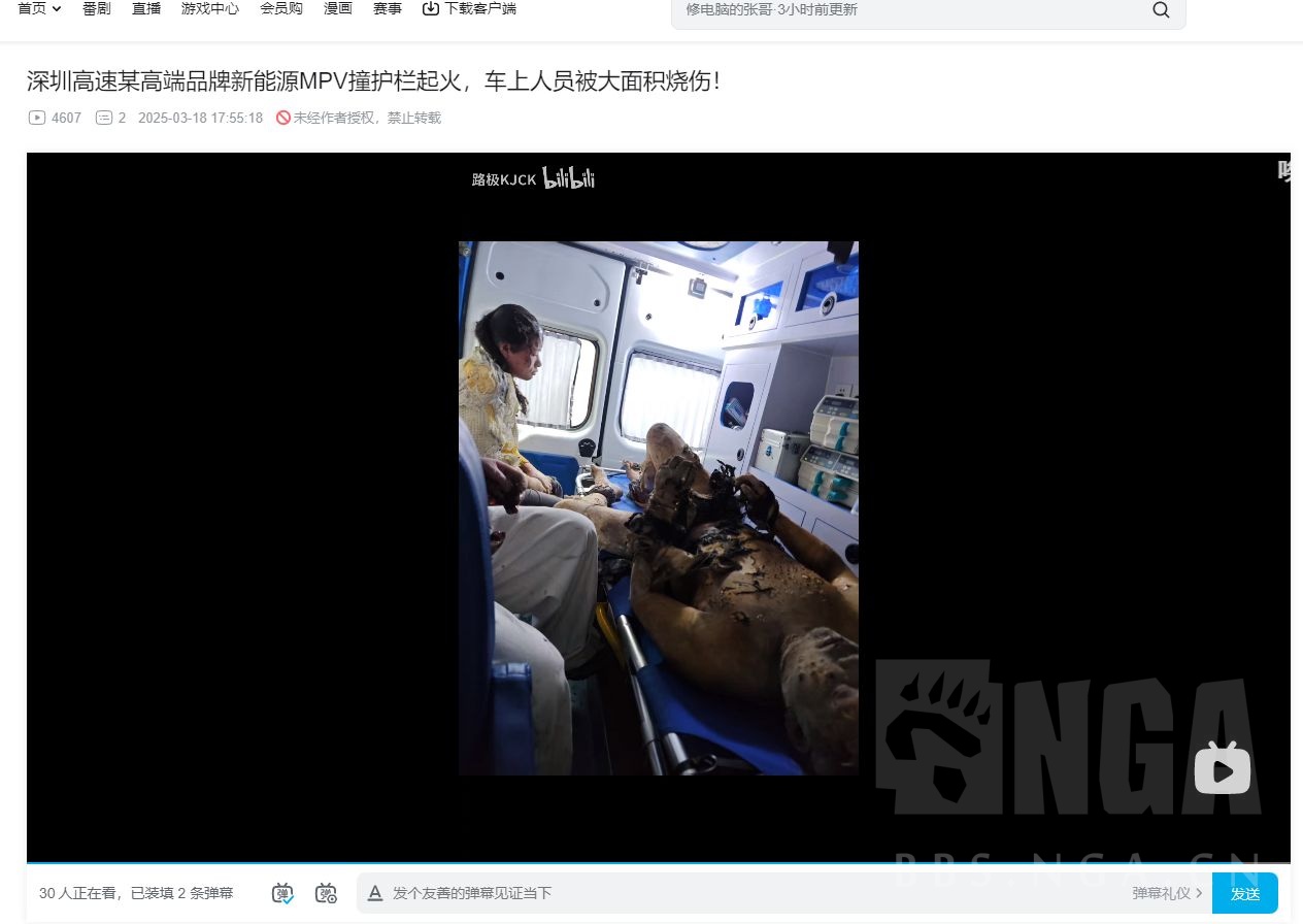 极氪009这个事故真是当场爆燃了，车上的人顶着火从车里跑出来的，再晚几秒可能人就没了 NGA玩家社区