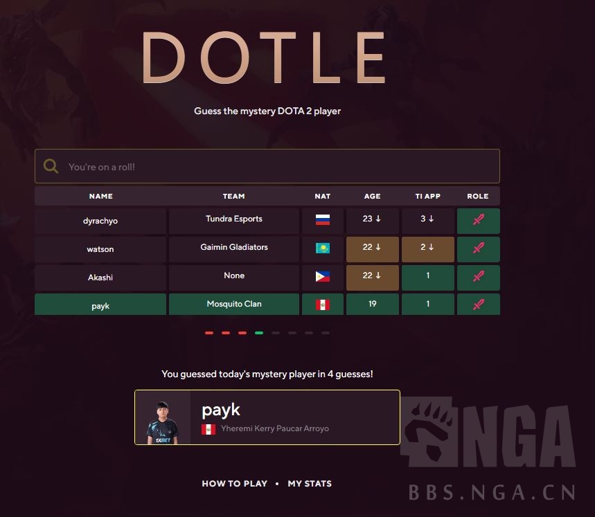 看到cs的猜选手，搜了下发现dota也有，还有猜英雄 NGA玩家社区