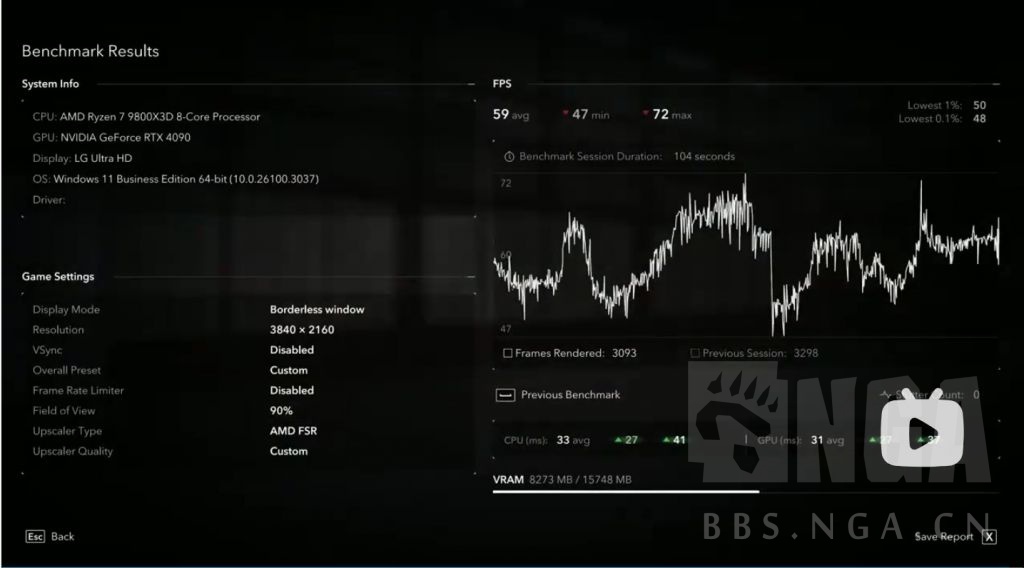 吹了半天，9070XT玩真正4K 3A游戏靠纯光栅性能就跑这么点帧数吗？ NGA玩家社区