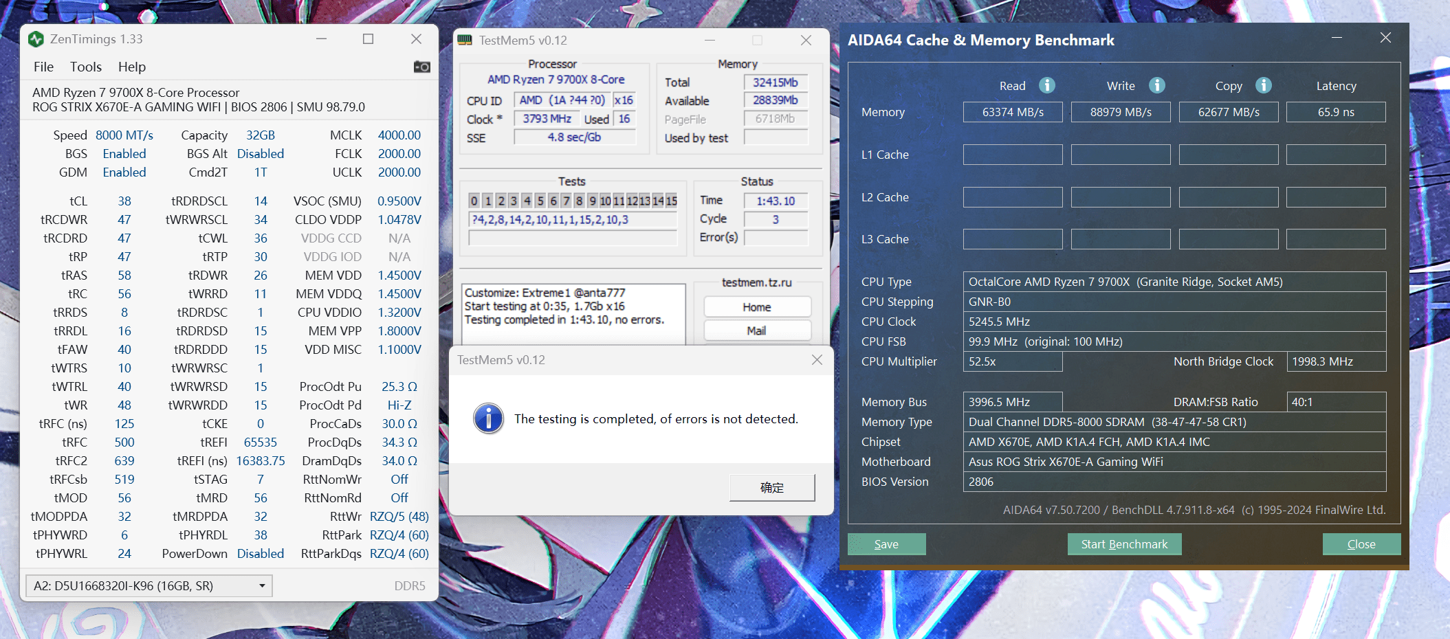 [作业贴] 交两份8000C36的作业(9950X3D/B650E超级雕、9700X/天选B650EM) NGA玩家社区