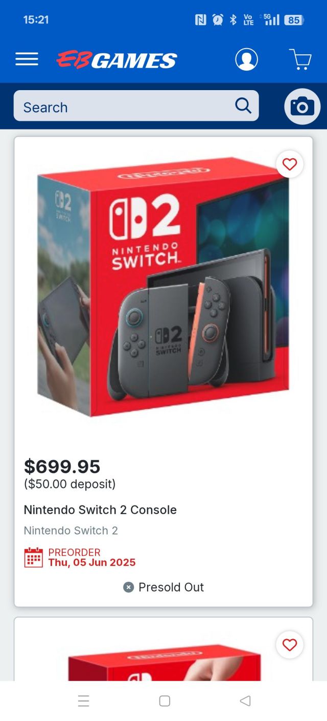 [Switch相关]澳洲EBgames的NS2(不含马车版)先已预售罄 NGA玩家社区