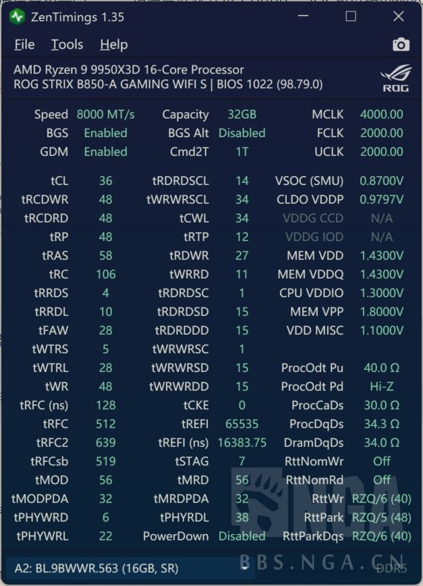 [作业贴]内存异步8000问题求助(目前超成功) NGA玩家社区