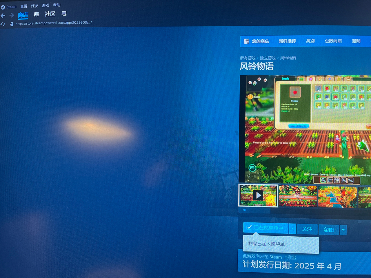 [愿望单抽奖]《风铃物语》4月发售 晒愿望单截图抽steam key NGA玩家社区