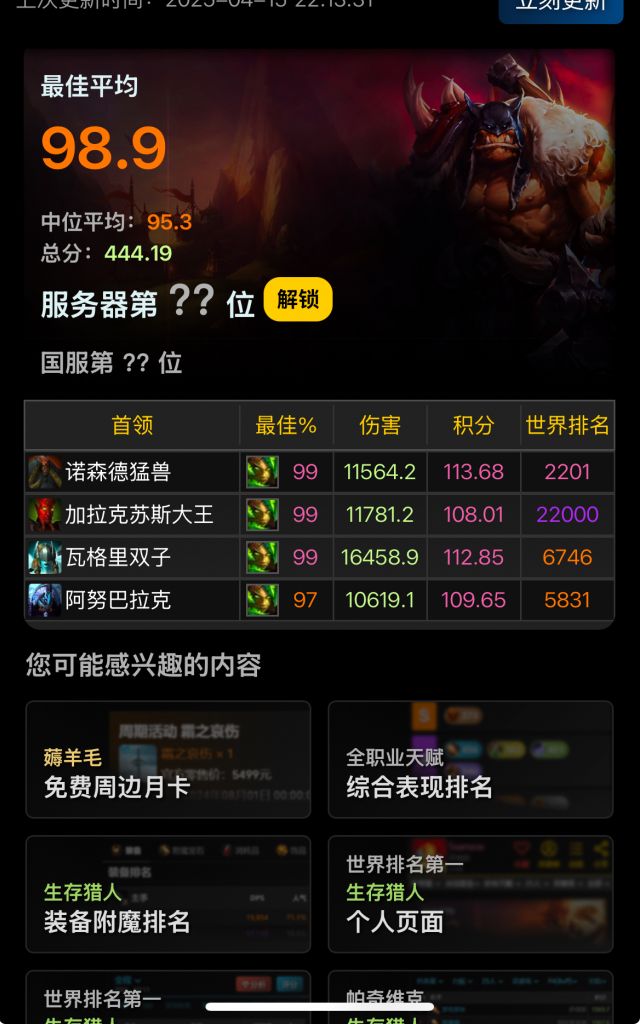 打开论坛，看到好几个灰绿WCL的人发帖喷99分的，笑死我了 NGA玩家社区