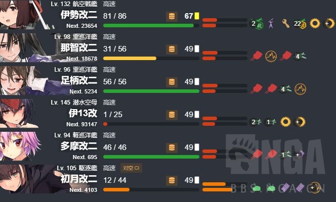 [舰colle] 超低消耗e2p1周回配置分享(无需陆航) 更新sst+bbv 14*2 NGA玩家社区