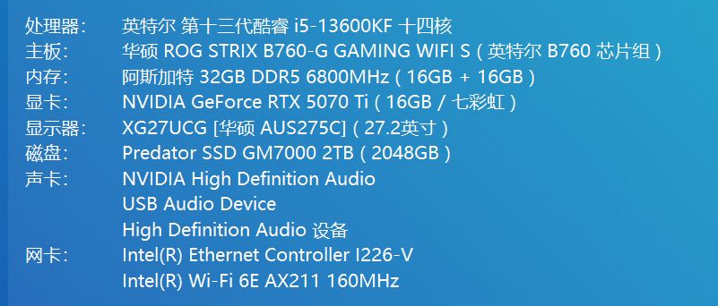 关于5070ti NGA玩家社区