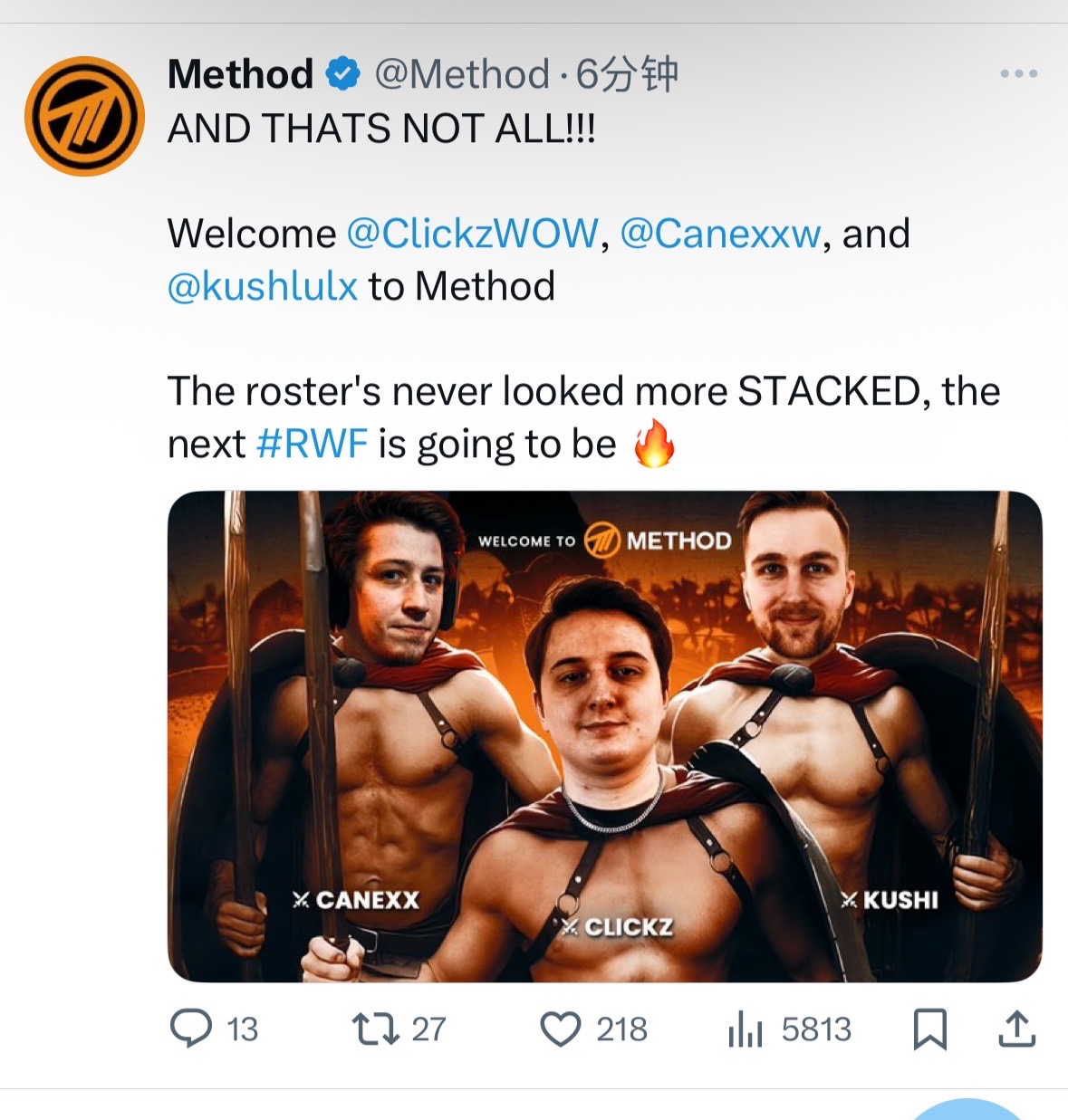 一句话新闻：Naowh和Zaelia回归Method NGA玩家社区