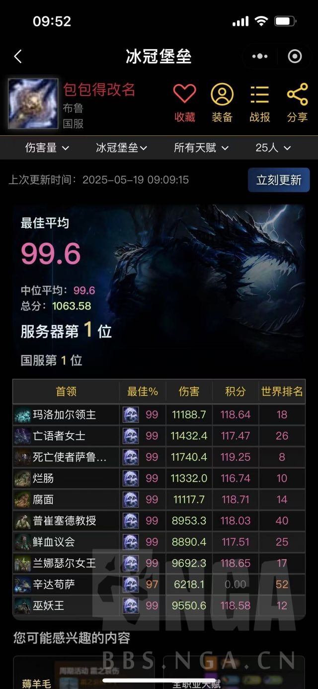 [冰DK] 冰DK在ICC是什么表现，看了下装备，基本全是破甲装，很无奈啊。 要转冰吗？ NGA玩家社区