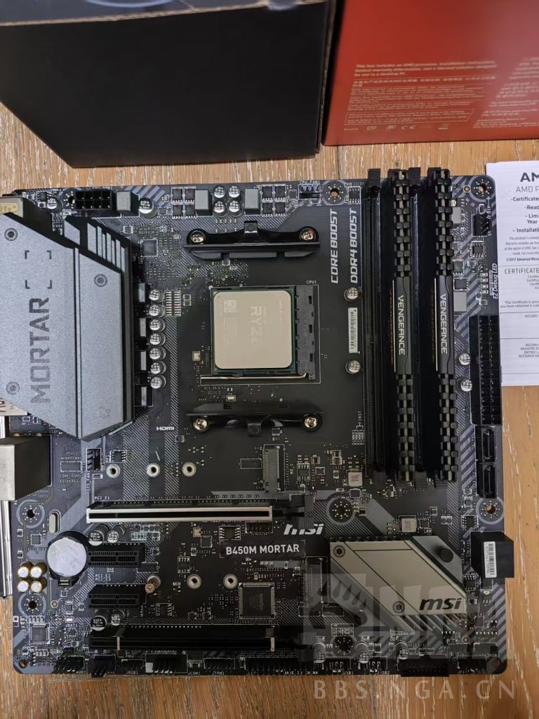 板u内存R7 2700X+微星B450M MORTAR迫击炮主板+海盗船复仇者3200C16两条16×2共32G 850包邮 NGA玩家社区