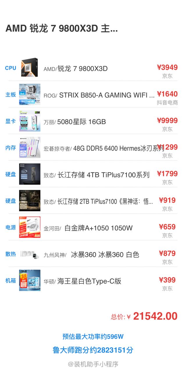 2w预算白色单主机求大佬配一下 NGA玩家社区