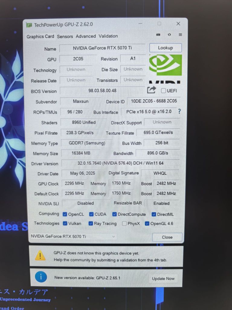 gpuz里为什么有5个项目是unknown NGA玩家社区
