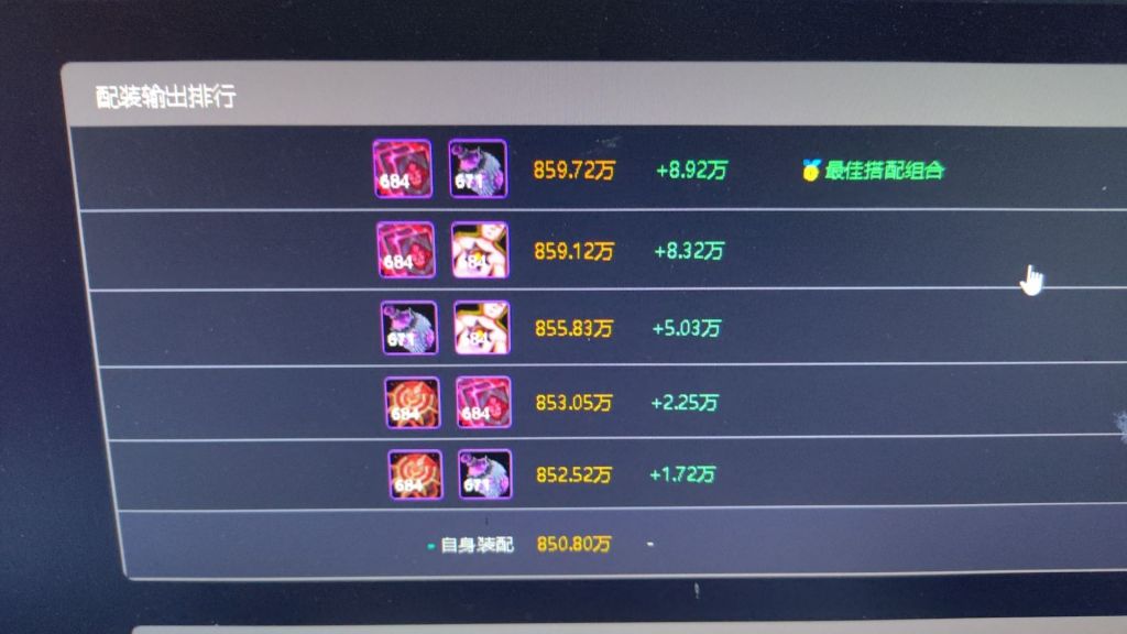 今天模拟了一下射击猎的bis饰品 178