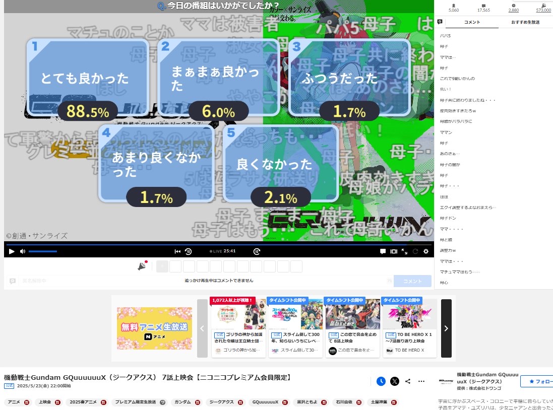 高达夸克斯第七话nico好评率 NGA玩家社区