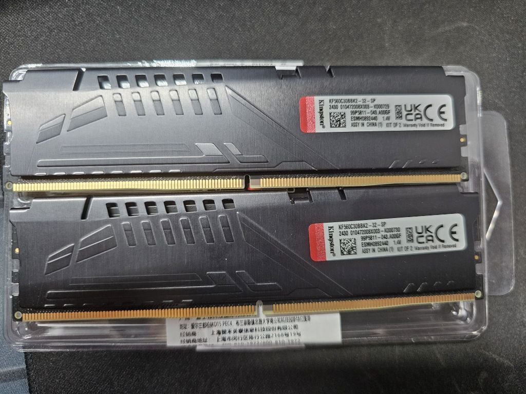 出 金士顿 DDR5 32G套条(16*2) A-die 6000 C30 NGA玩家社区