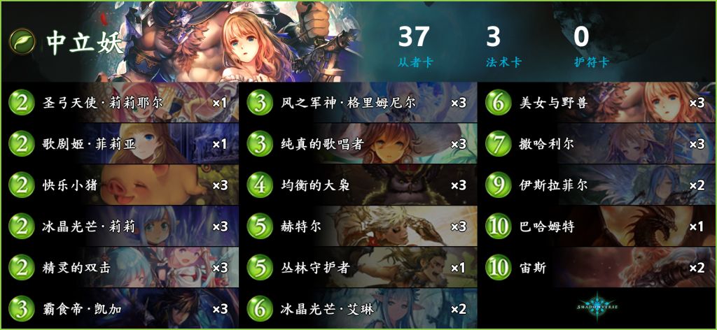 [赛事战报] [时空转生]JCG Shadowverse Open 3rd Season Vol.100(2018/1/26)指定大赛(冠军 快攻妖/中立猫鬼，亚军 白狼妖/跳费龙) NGA玩家社区