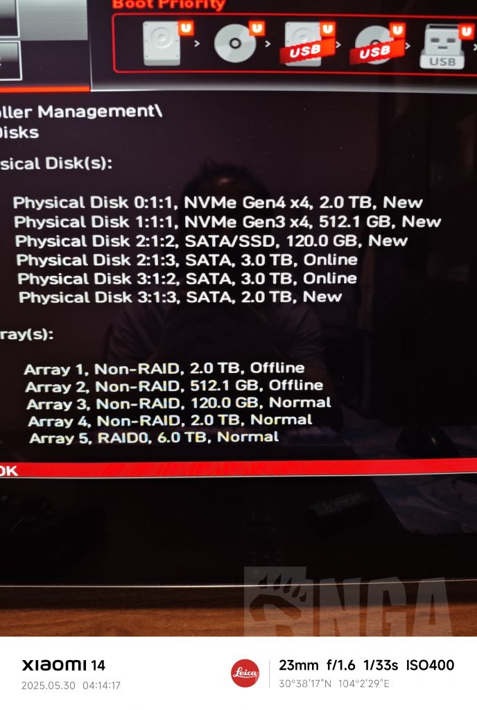 想要组个硬件RAID0，结果主板开启RAID后不认SSD，进不去系统，求大哥教一教 NGA玩家社区