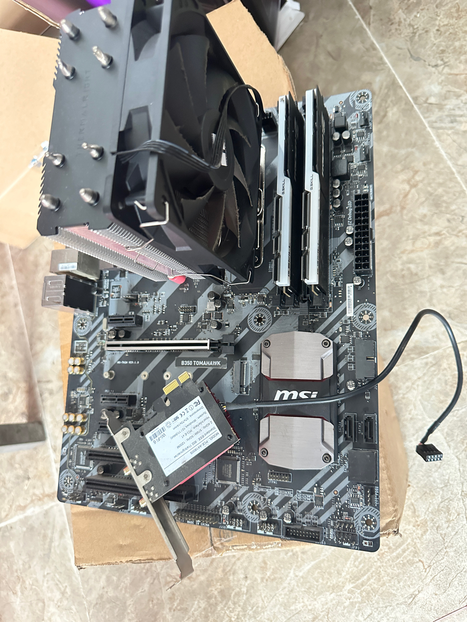 [电脑硬件] 出5600散片b2步进，b350迫击炮，8+8芝奇幻光戟3200c16 利民ax120se散热，ax210无线网卡，打包出售价格800包邮 NGA玩家社区