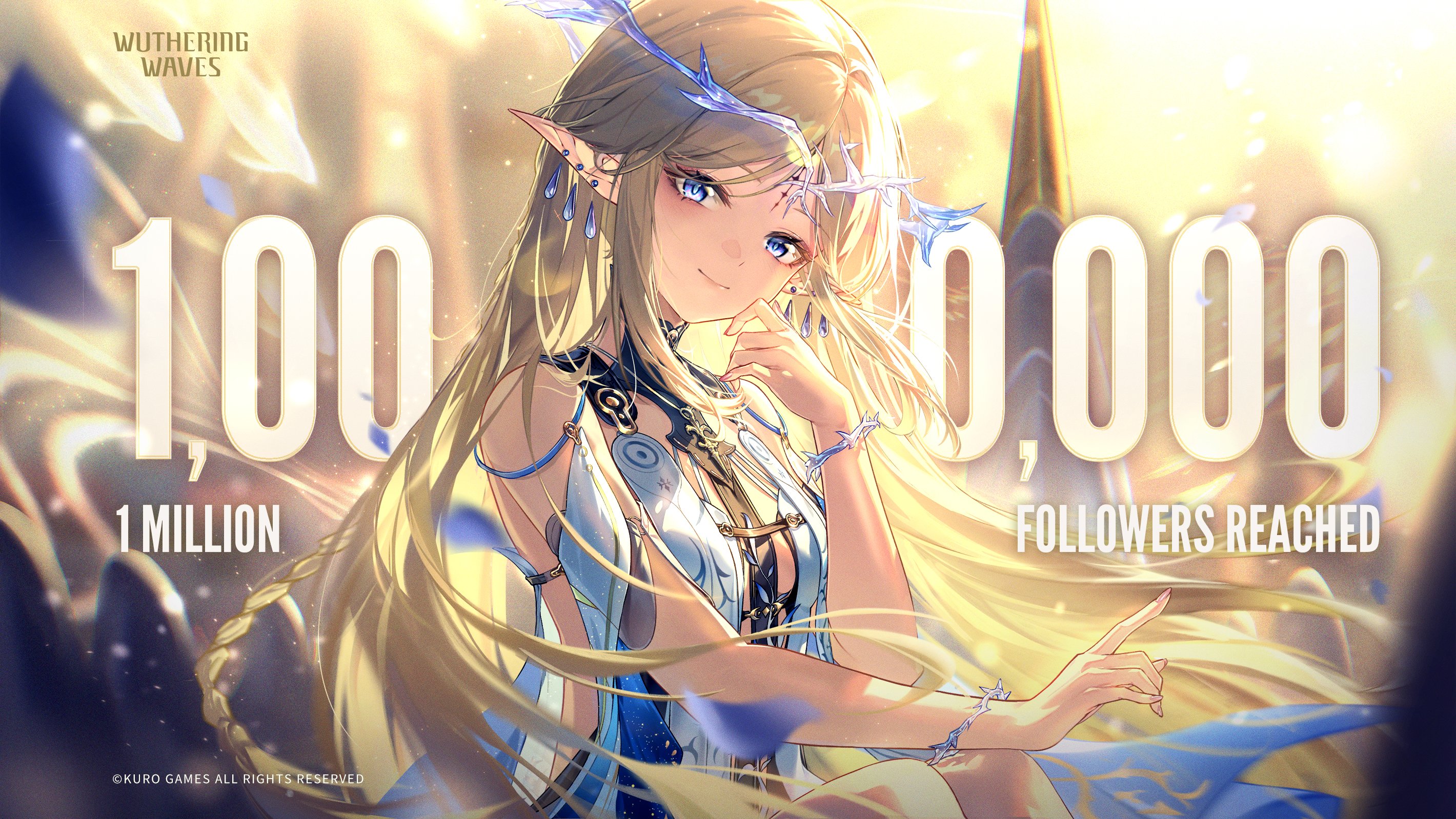 [外服讨论]鸣潮国际服(欧美推特)100w粉丝贺图：卡提希娅 NGA玩家社区