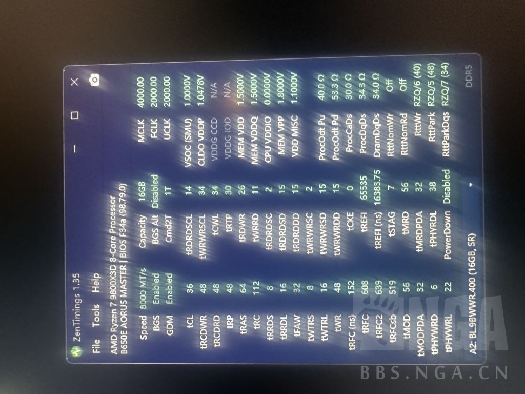 [硬件求助] AMD内存异步8000超频求助 NGA玩家社区