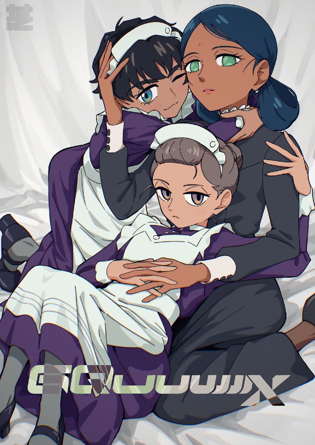 [高达gqux氵] 深夜睡不着，稍微过度解读一下《拉拉抱双女仆图》 NGA玩家社区