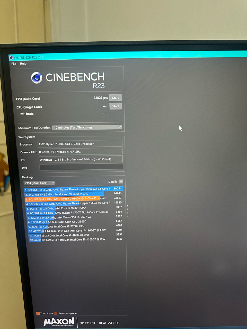 9800x3d pbo 负压40 r23 10分钟能过测 但是跑分低是负压的太高的原因吗 NGA玩家社区