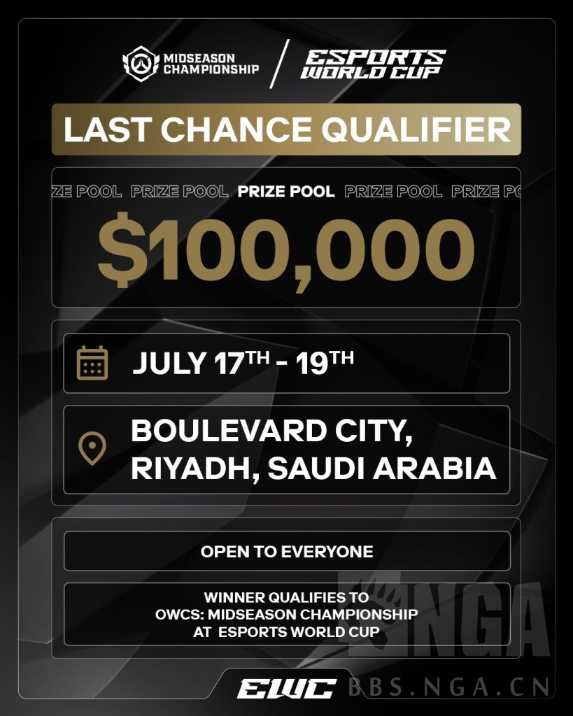 [新闻] OWCS季中赛(EWC) LCQ详细规则公布 NGA玩家社区