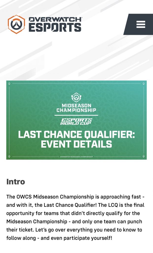 [新闻] EWC电竞世界杯暨OWCS季中赛LCQ赛事细则 NGA玩家社区