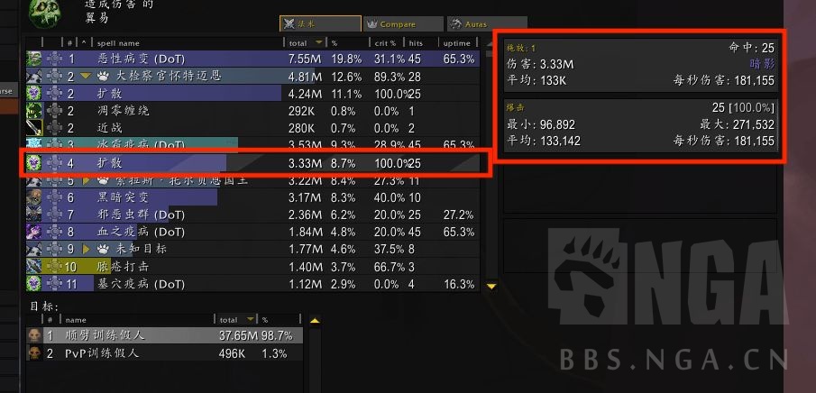 [邪恶DPS] PTR11.2邪DK天赋测试(更新第二弹) NGA玩家社区