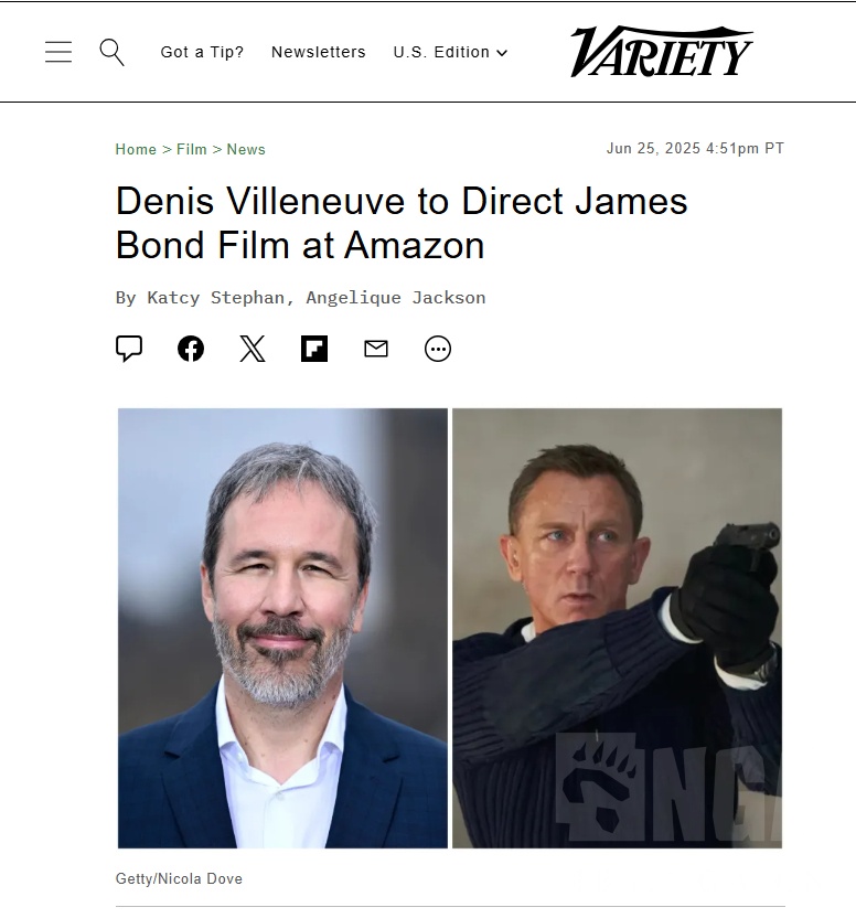 [新闻] [欧美] [电影] 丹尼斯·维伦纽瓦将担任下一部007电影导演 NGA玩家社区