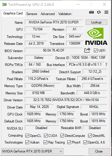 出张影驰大将2070s NGA玩家社区