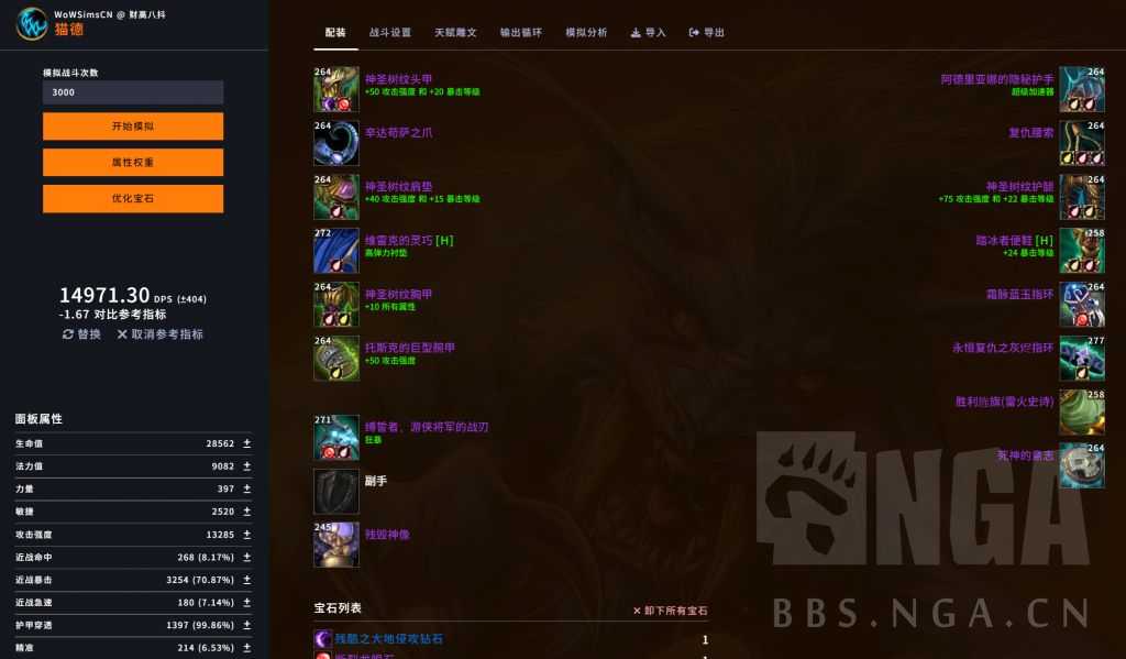 新饰品模拟跑分，有258意志的猫不用刷了 [联盟] NGA玩家社区