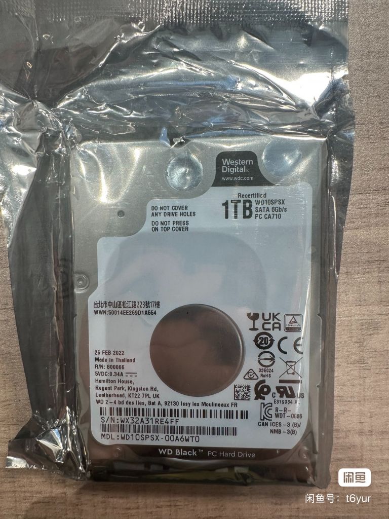 240出2.5寸全新西数黑盘1t NGA玩家社区