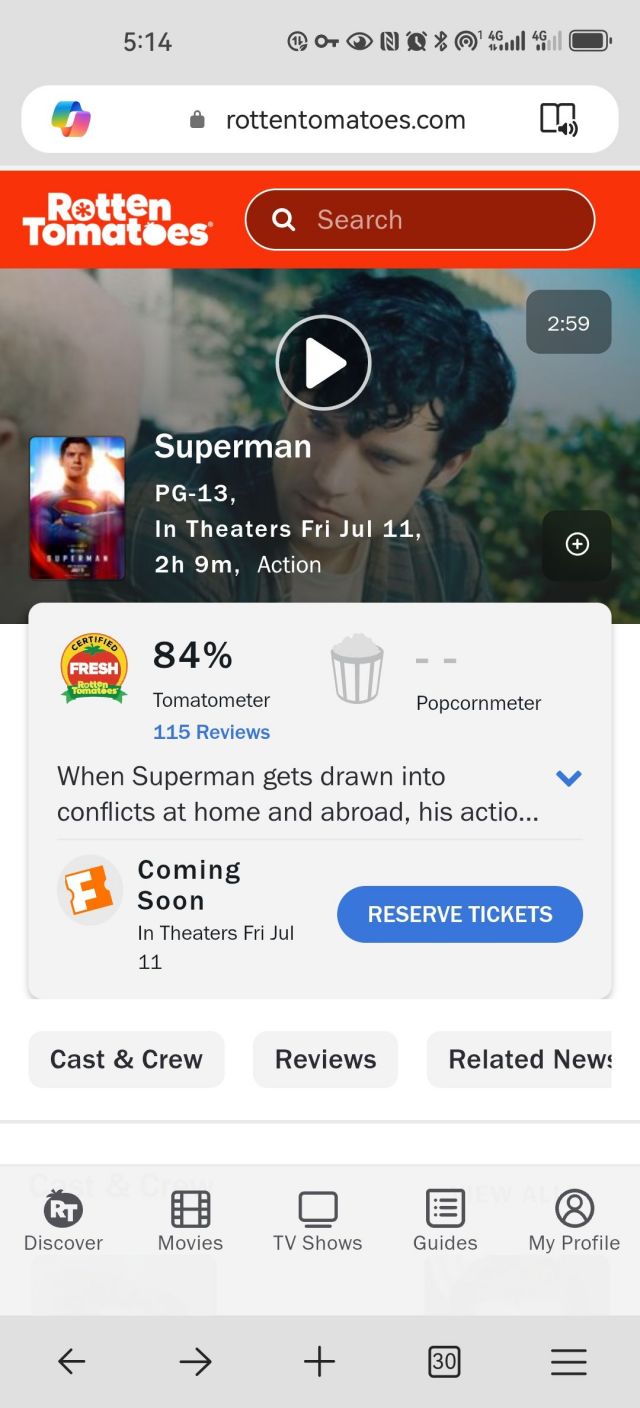 [新闻] [欧美] [电影] 超人(2025)媒体口碑解禁：mtc开局平均分：72 NGA玩家社区