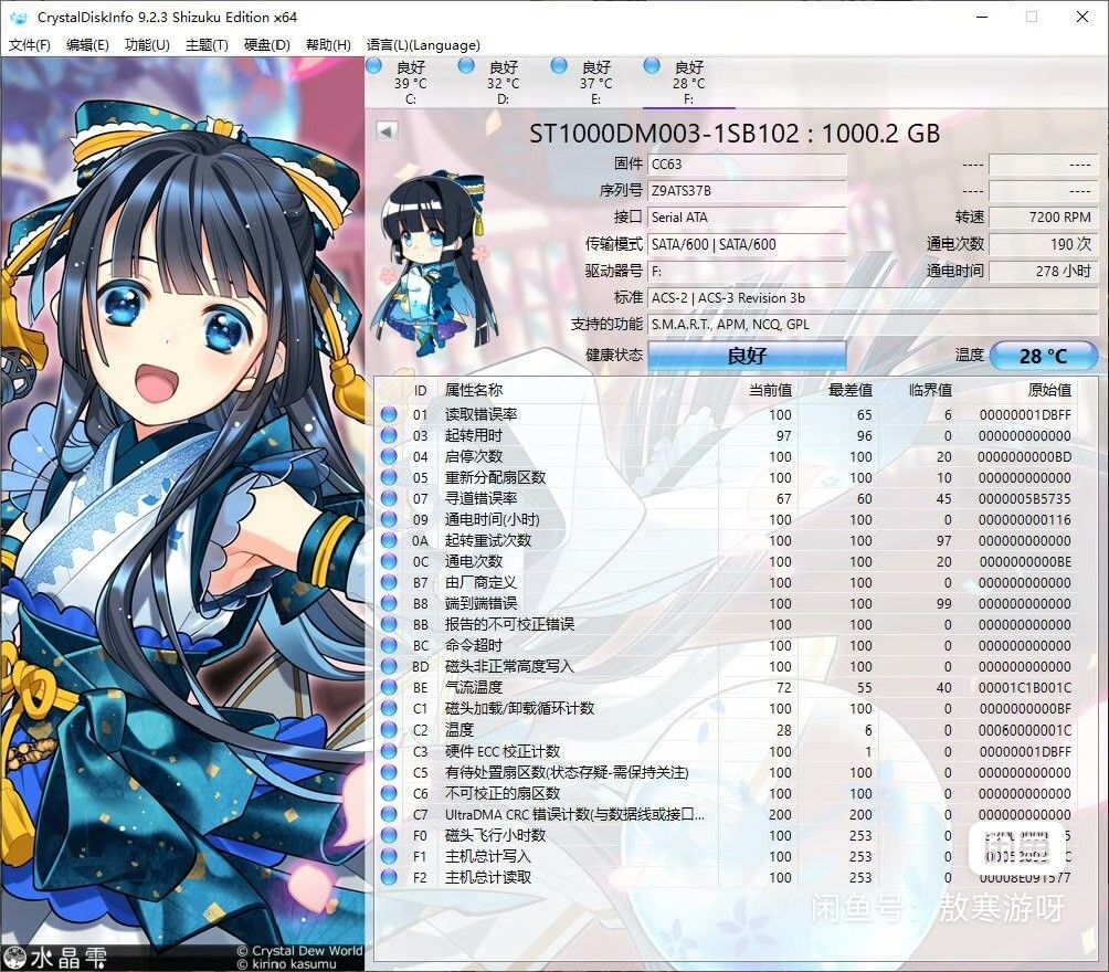 希捷ST1000DM003 1T机械硬盘 NGA玩家社区