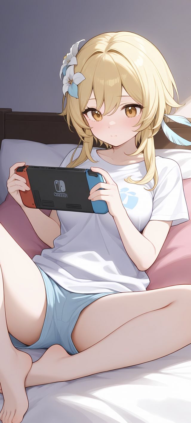 [插画搬运] 玩NS的荧 178