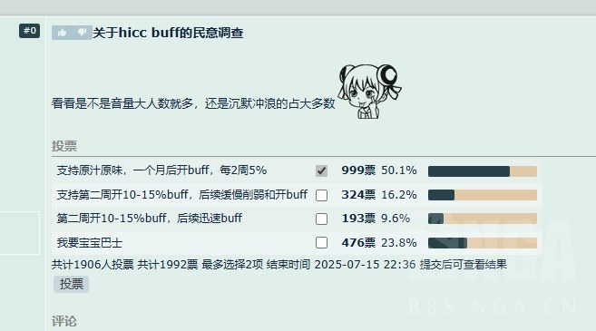 关于hicc buff的民意调查 NGA玩家社区