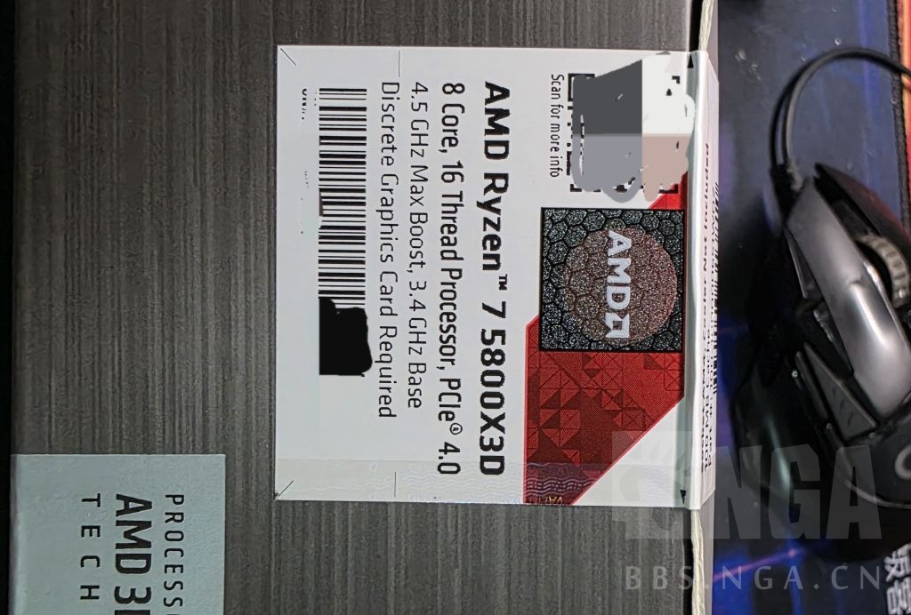 全新盒装的5800x3d+b550m迫击炮+32g内存 NGA玩家社区