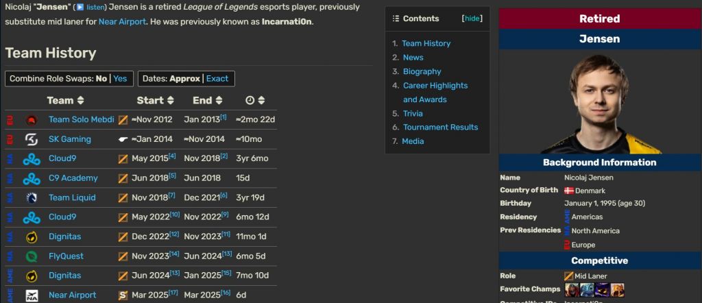 [外赛区赛事]前C9，TL，DIG，FLY中单Jensen正式退役 NGA玩家社区