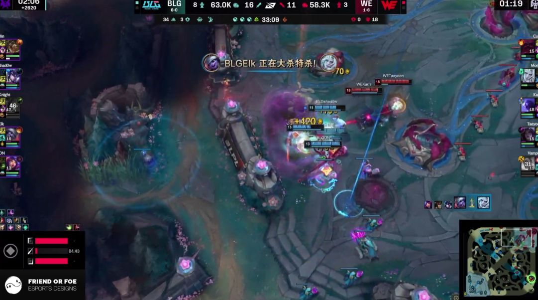 [联盟赛事] BLG三把巨大的下路线优，但是在第一轮的资源全白给 NGA玩家社区