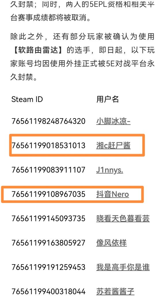 5e“顺藤摸瓜”行动，2个5epl第一被永久封禁 NGA玩家社区
